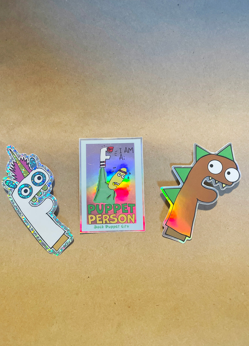 I Am A Puppet Person Sticker – Sock Puppet City